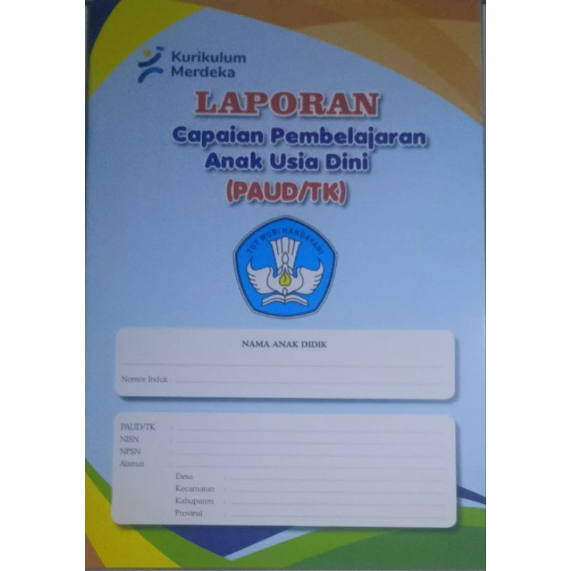 Jual Raport Kurikulum Merdeka Untuk TK Dan PAUD Raport Besar Plus P5 ...