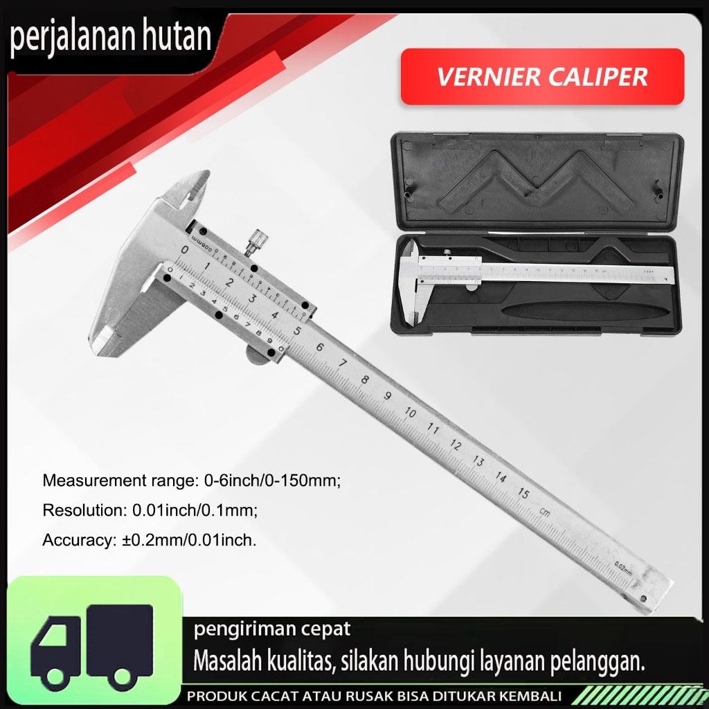 Jual Jangka sorong stainless 6INCH Vernier Caliper 150MM Sigmat Besi Manual | Shopee Indonesia