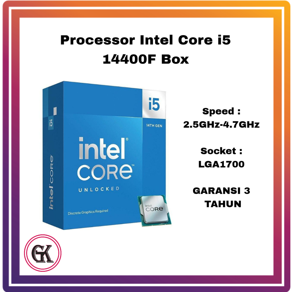 Jual PROCESSOR INTEL I5 14400F Up To 4.7 GHz LGA1700 Box | Shopee Indonesia