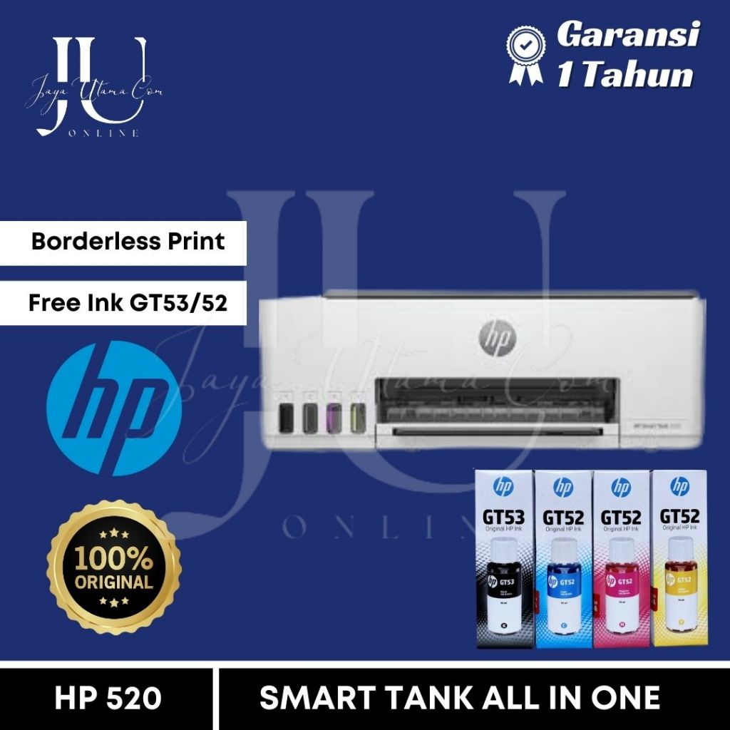 Jual HP Smart Tank 520 / 580 / 210 – Printer Ink Tank All In One / Wifi ...
