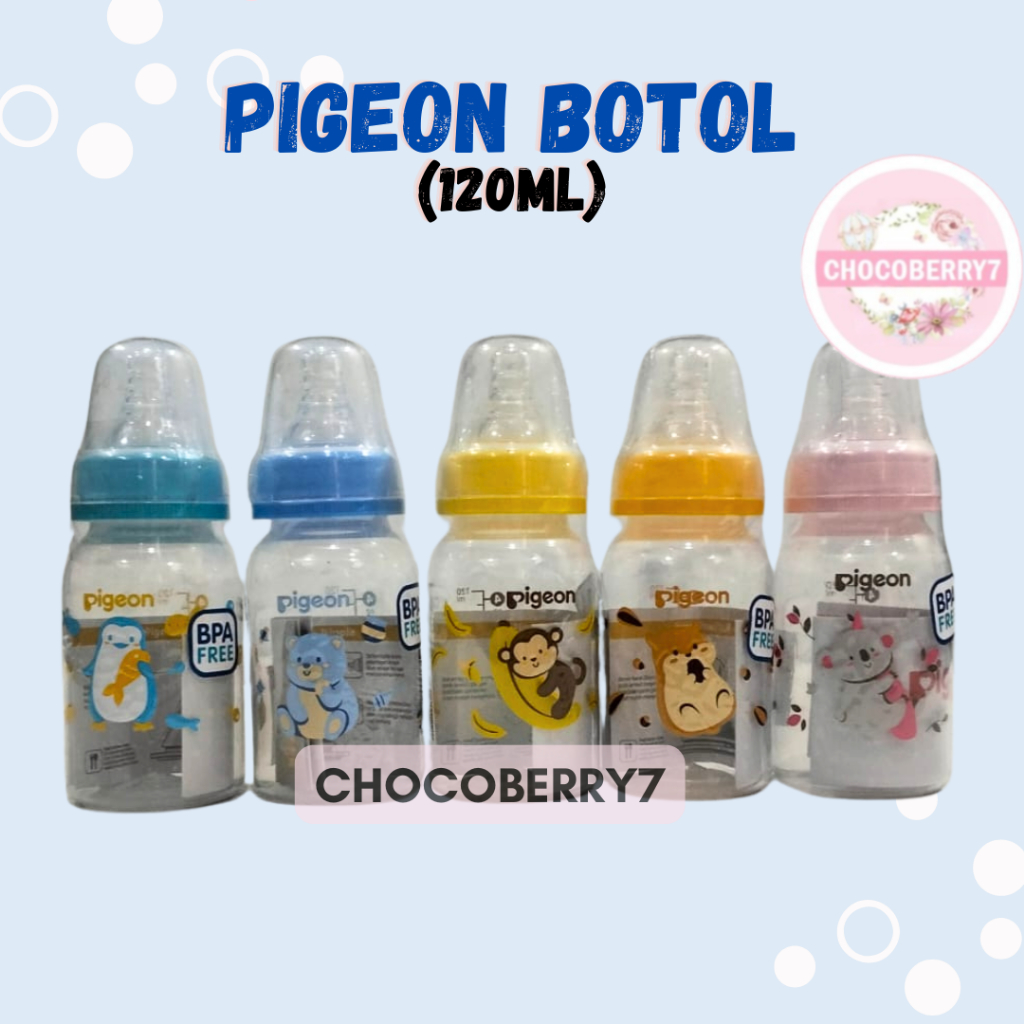 Jual PIGEON BOTOL SUSU BAYI 120ml PP RP STANDARD MM DOT NIPPLE PERISTALTIC ULIR 120 ml | Shopee ...