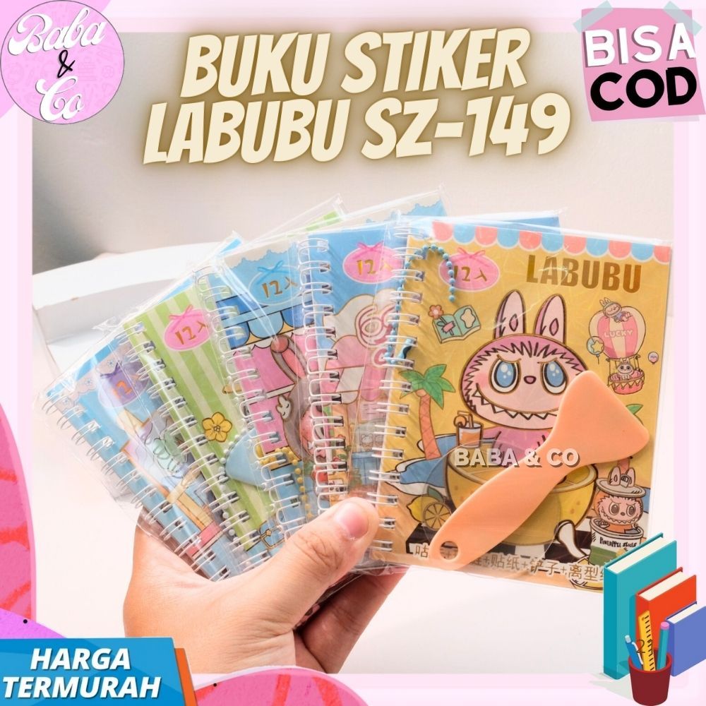 Jual BUKU STIKER LABUBU SZ-149 STICKER LABUBU LABEL BOOK LABUBU SZ 149 ...