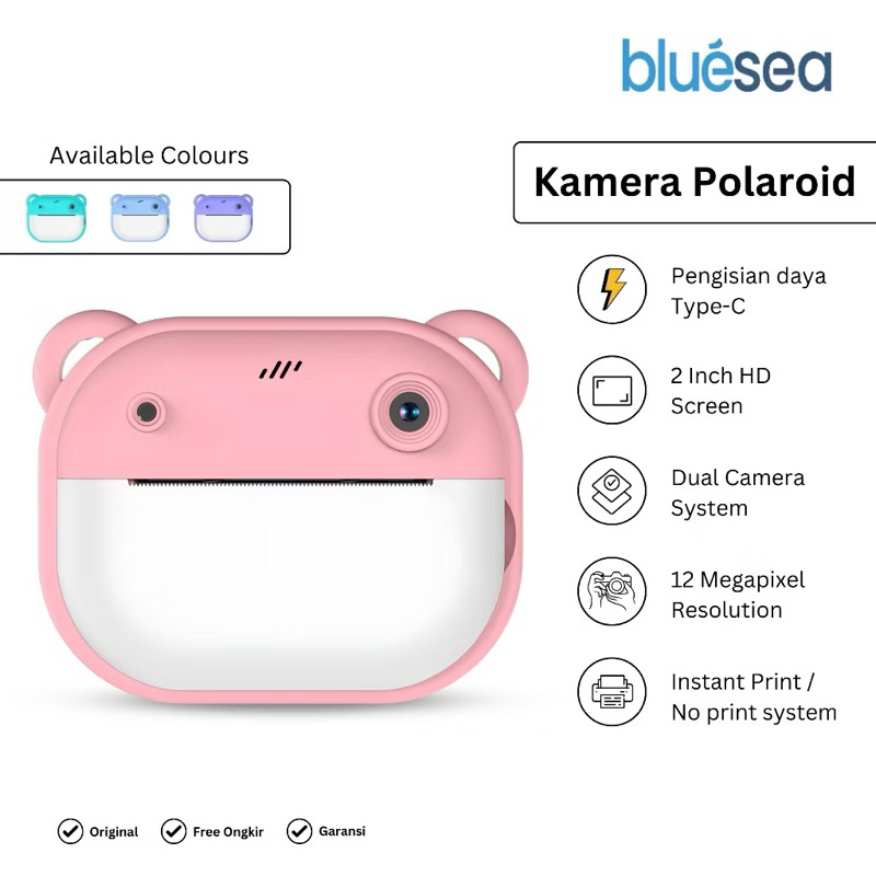 Jual Kamera Polaroid Instant Print Camera Dual Lensa Resolusi 12 ...