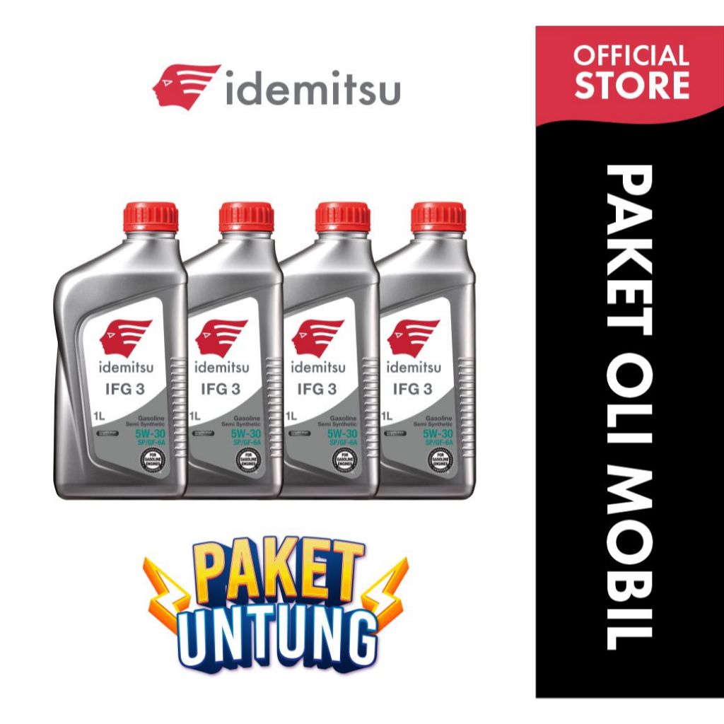 Jual PAKET OLI IDEMITSU IFG3 5W-30 SP/GF-6A (1L) 4 BOTOL | Shopee Indonesia
