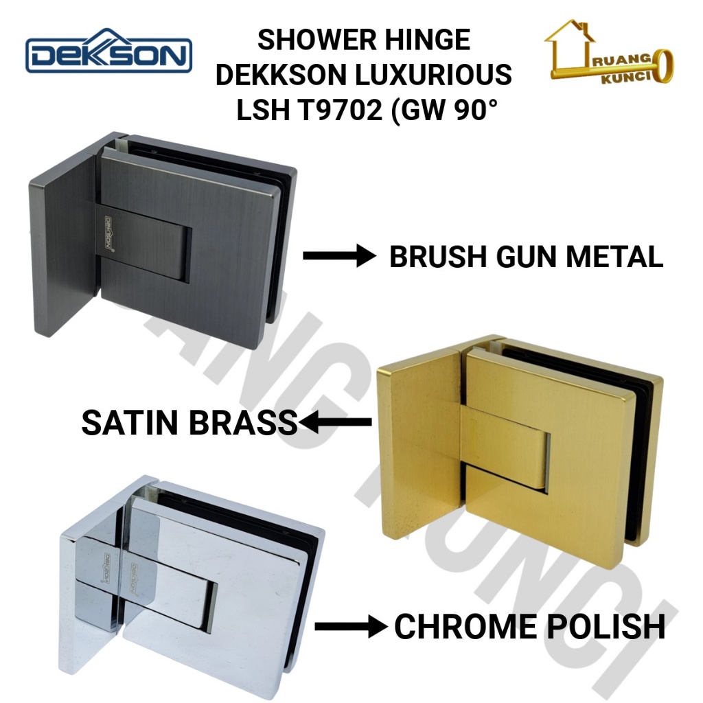 Jual Shower Hinge Dekkson Luxurious LSH T9702 (Glass To Wall) 90 ...