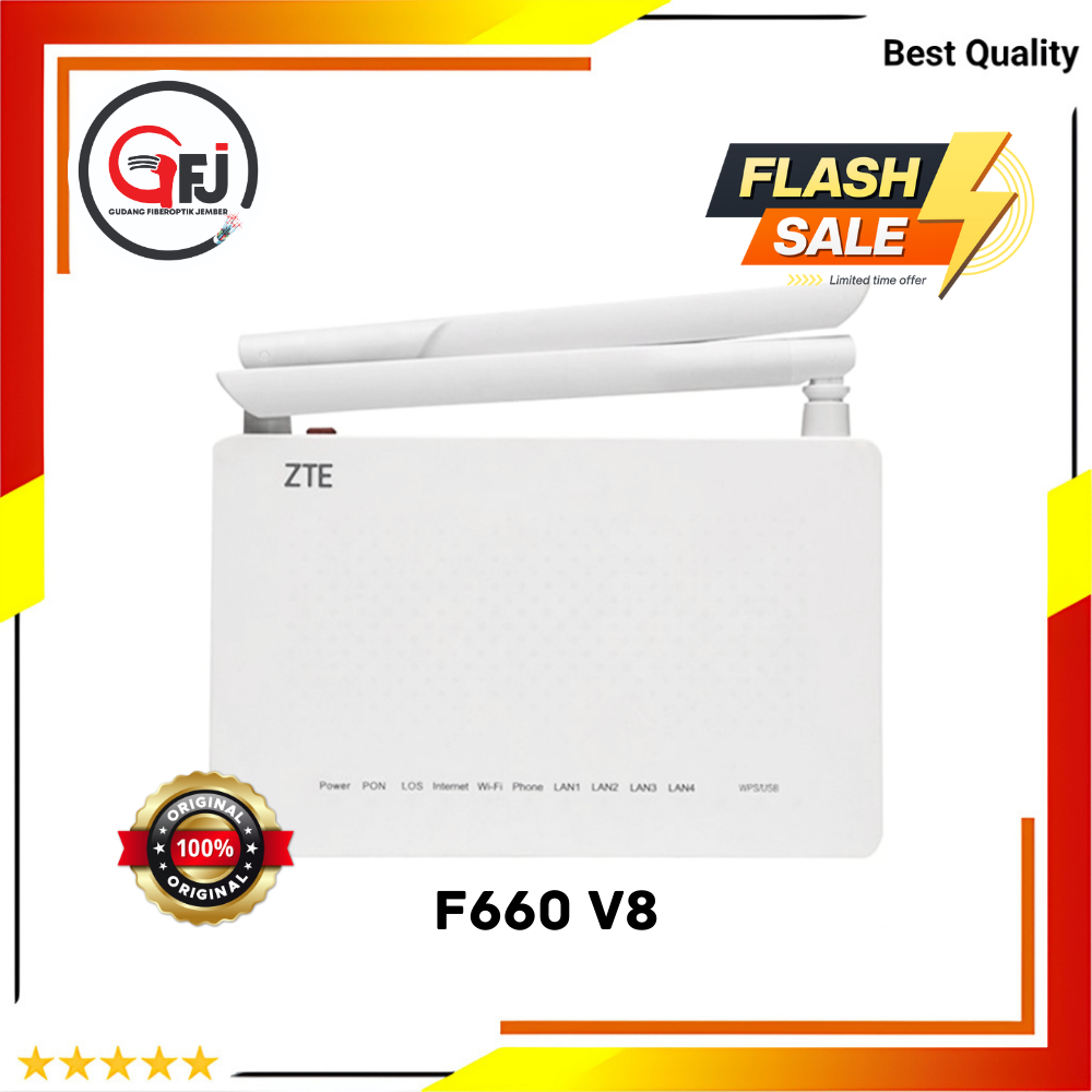 Jual [TERMURAH] MODEM GPON ONT ZTE ZXHN F660 V8 ANTENA GEPENG | Shopee Indonesia