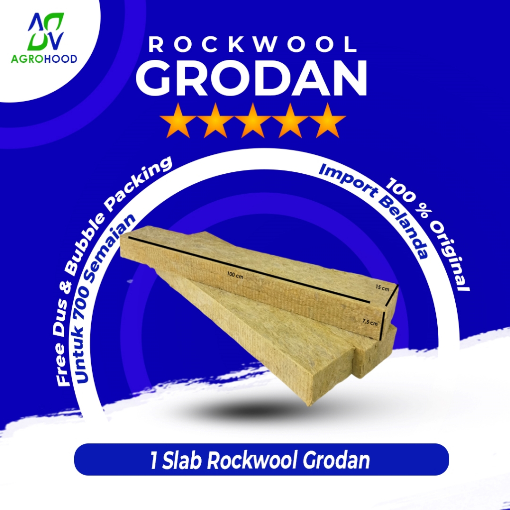 Jual Rockwool Hidroponik GRODAN 1 Slab | Shopee Indonesia