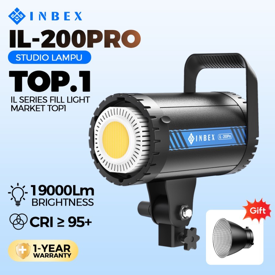 Jual INBEX IL-200Pro LED COB 200W Video Light Bowens Mount Daylight CRI ...