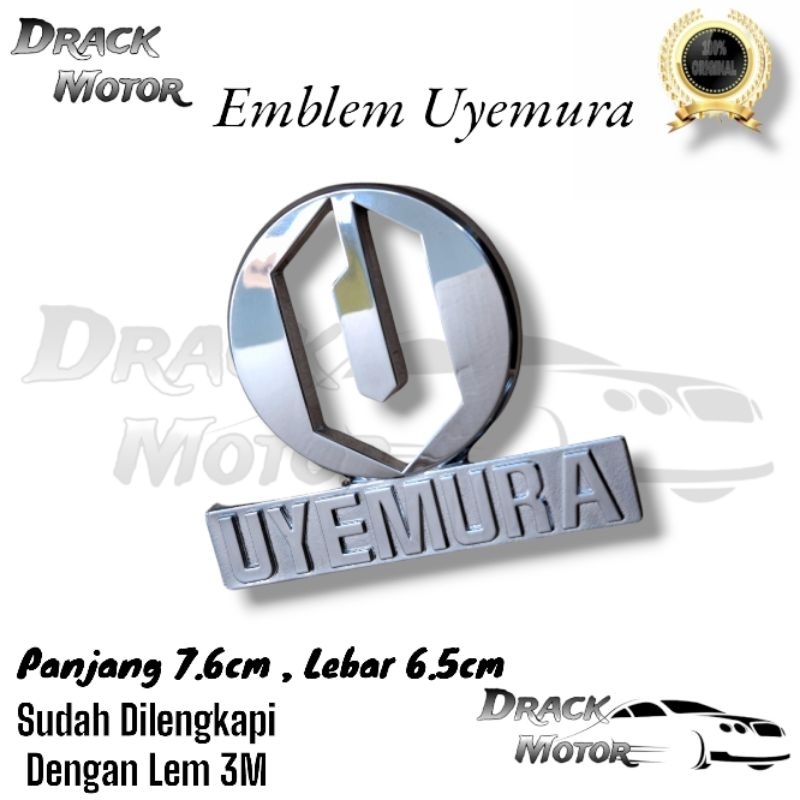 Jual Emblem Tulisan Uyemura Chrome Original // Logo Emblem Uyemura ...