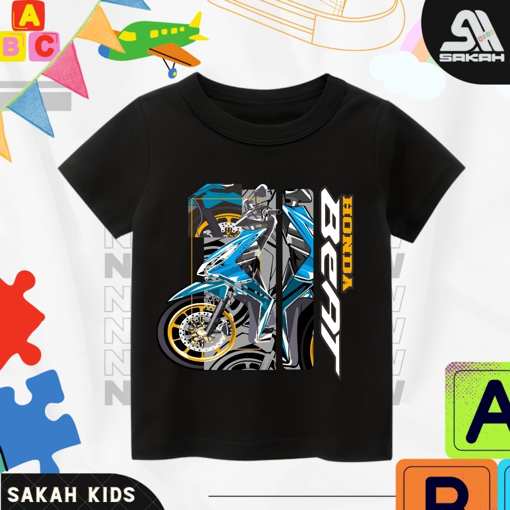 Jual Kaos Anak Custom Nama Combed 30s Gambar MOTOR HONDA BEAT Untuk ...
