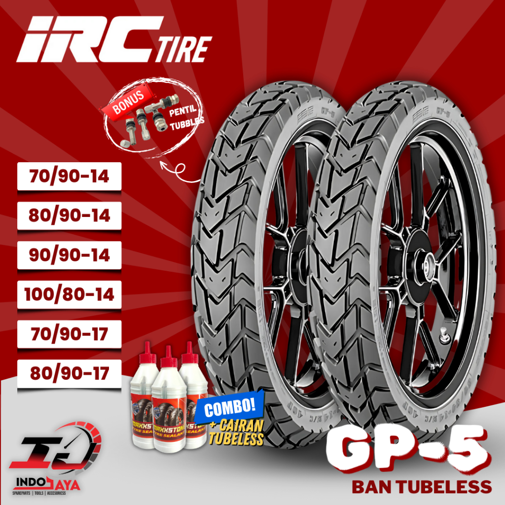 Jual [READY COD] BAN LUAR TUBELESS IRC GP5 (70/90-14 - 80/90-14 - 90/90-14 - 100/80-14 - 70/90 ...