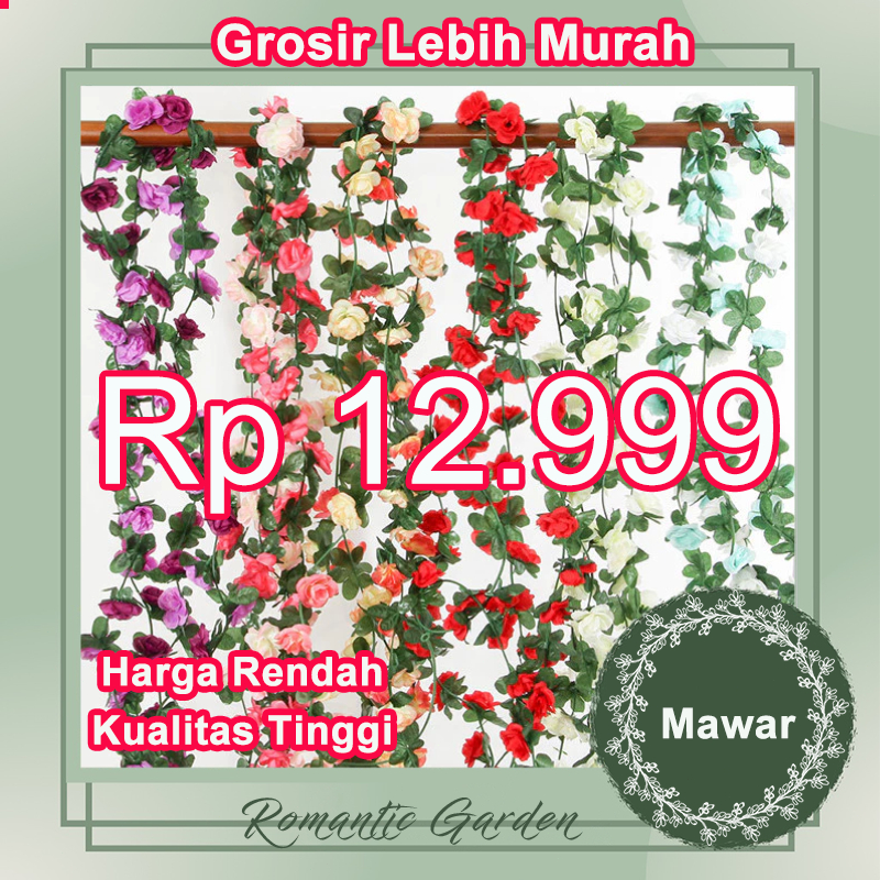 Jual Bunga Rambat/Rotan Mawar/Dekorasi Dinding/Berbagai model dan ...