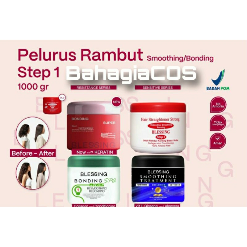 Jual Blessing Smoothing Rebonding STEP1 1kg / Blessing Rebonding ...