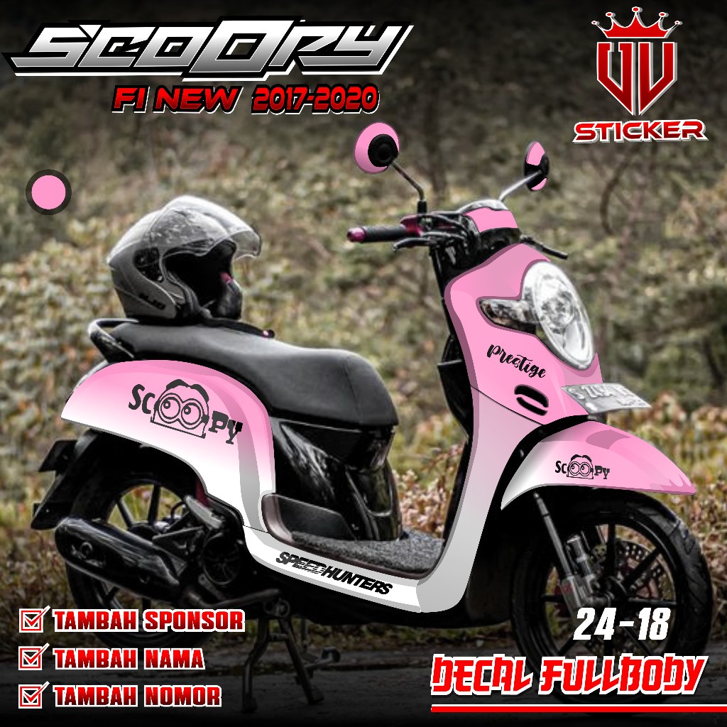 Jual Stiker Decal Full Body Honda Scoopy Fi New 2017 2018 2019 2020 Sticker Scoopy Desain ...