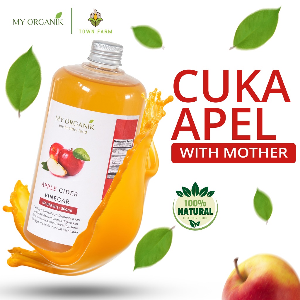 Jual My Organik Cuka Apel Original Apple Cider Vinegar 500ml Murni ...