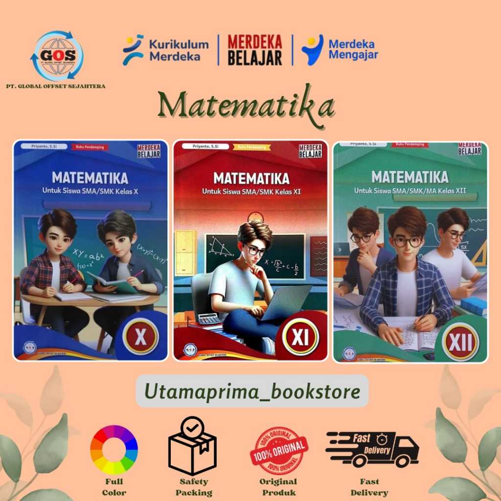 Jual BUKU SISWA MATEMATIKA KELAS 10,11,12 KURIKULUM MERDEKA SMA/K/MA (PENERBIT: GOS) | Shopee ...