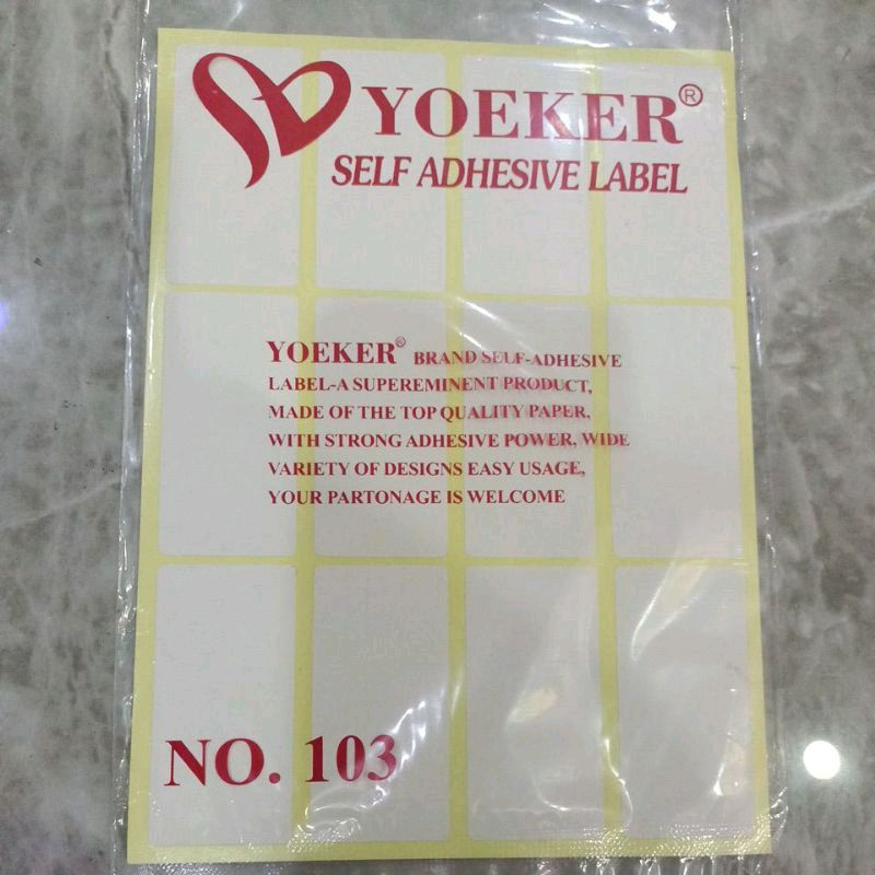 Jual Stiker Label Nama Merek Yoeker/Kingstone No 103 | Shopee Indonesia