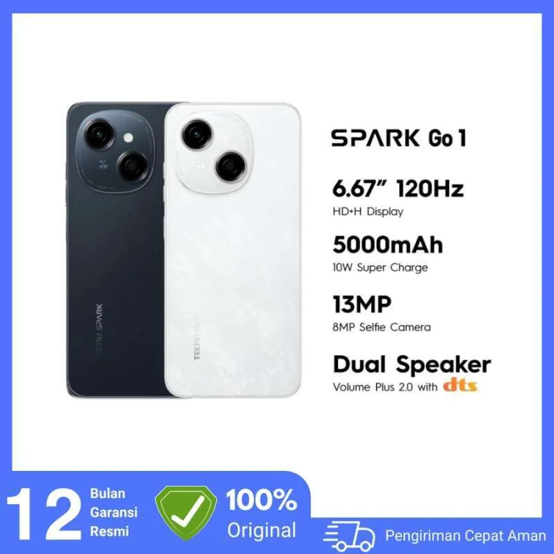 Jual TECNO SPARK GO 1 4/128GB (GARANSI RESMI TECNO 1 TAHUN) | Shopee Indonesia