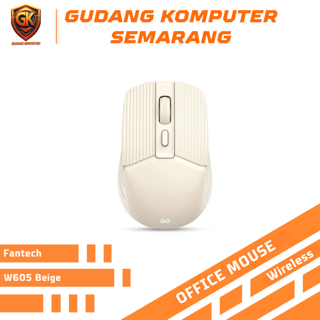 Jual Mouse Wireless Fantech GO W605 Beige | Shopee Indonesia