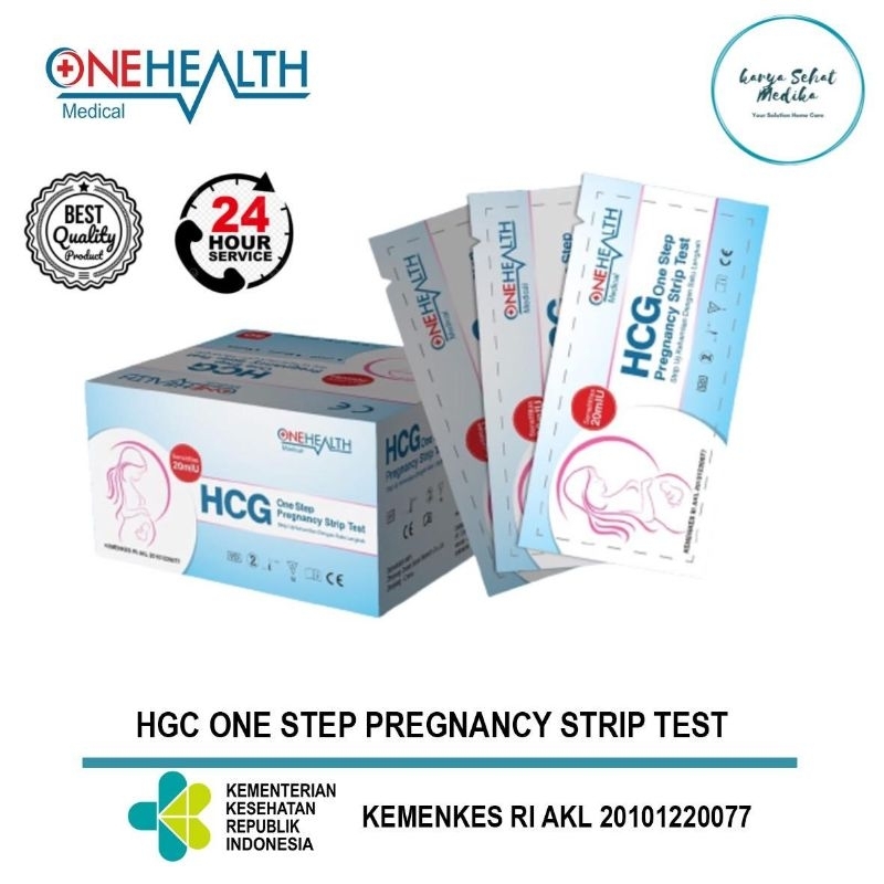Jual Alat Tes Kehamilan Onehealth HCG One Step Pregnancy Per Box Isi 50 ...
