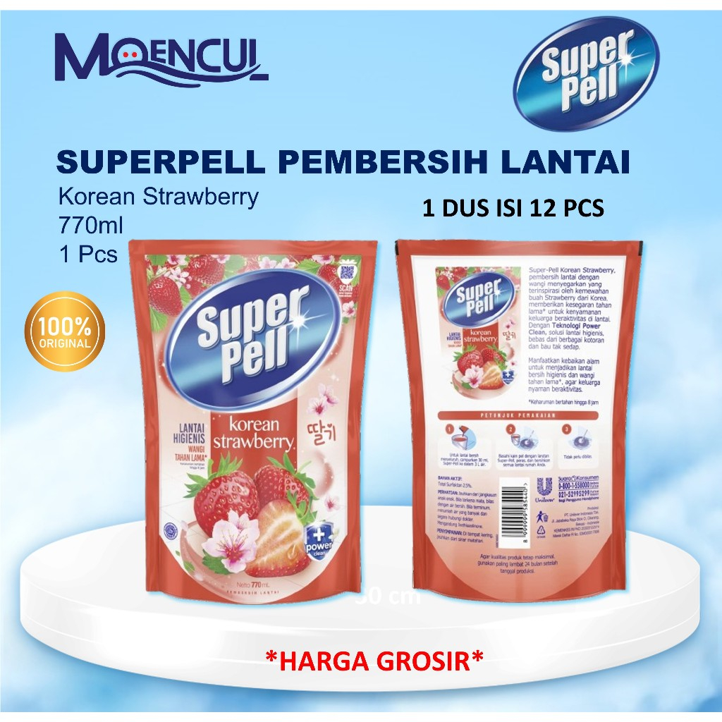 Jual Super Pell Pembersih Lantai Pel Lantai Harum & Wangi Korean ...