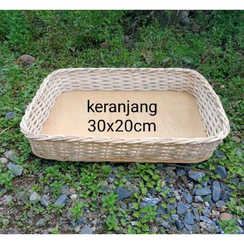 Jual Keranjang rotan kotak READY STOK (satuan) size 30x20 baki lamaran ...