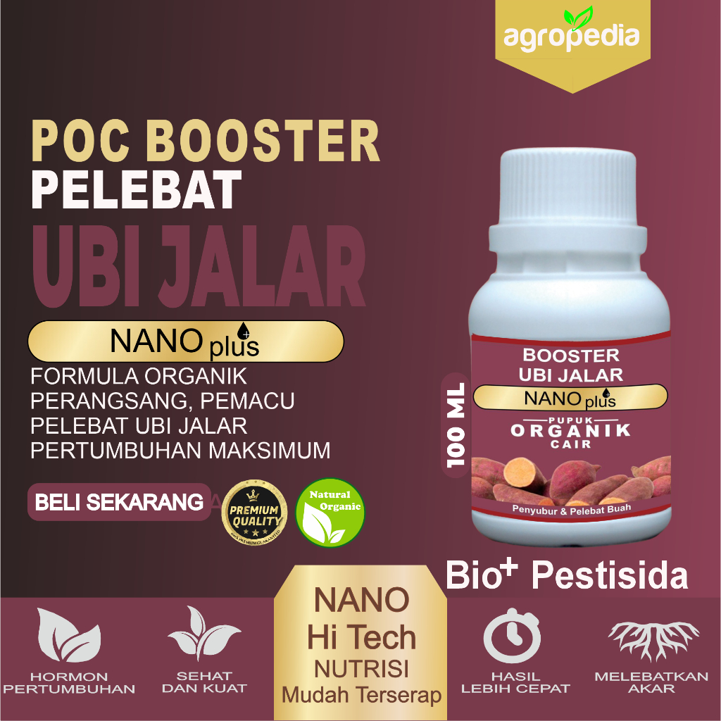Jual NANOplus Pupuk BOOSTER Tanaman Umbi Ubi Jalar, Nutrisi Pupuk Cair Umbi Ubi Jalar , Pupuk ...