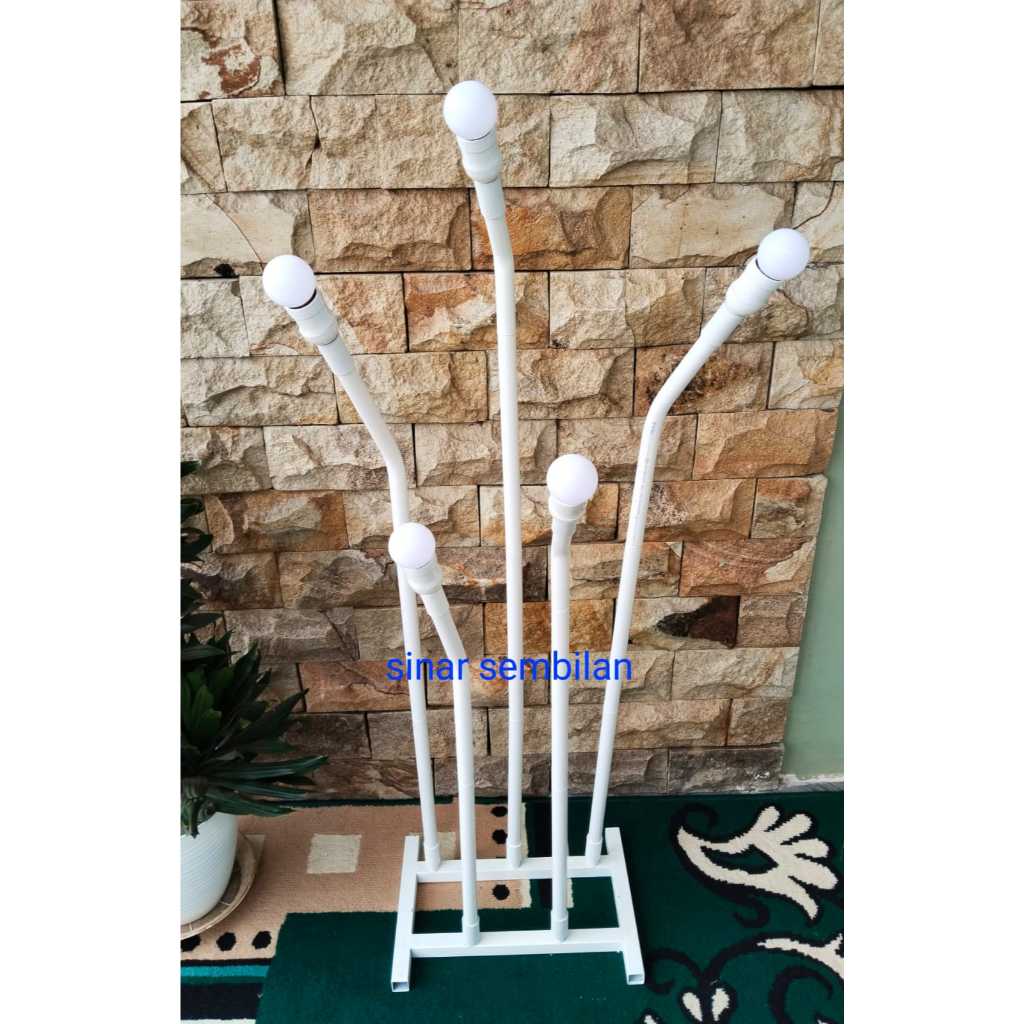 Jual 1 stand lampu dekorasi 5 tangkai dudukan besi | Shopee Indonesia