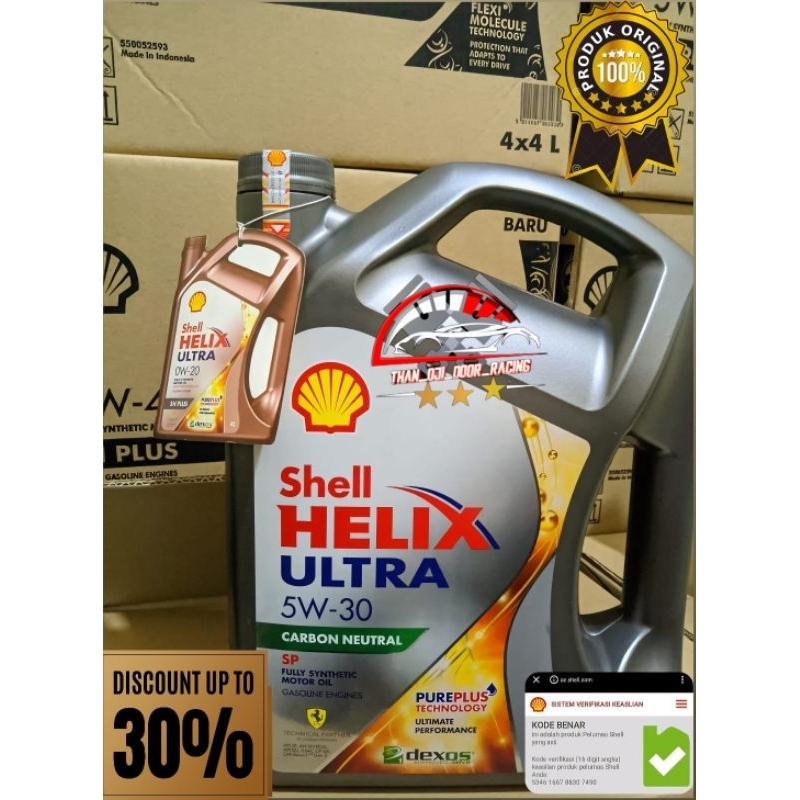 Jual Oli Shell Ultra SAE 5W-30 Original Scan Barcode Ukuran 4 Liter ...