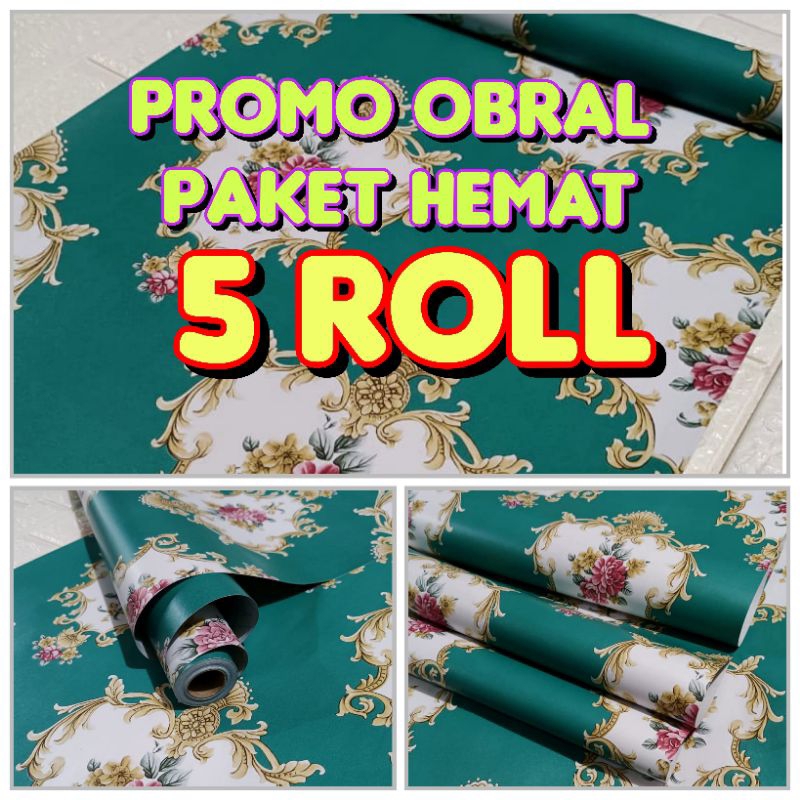 Jual PROMO OBRAL PAKET HEMAT 5 ROLL ( COD BAYAR DI TEMPAT ) Wallpaper ...
