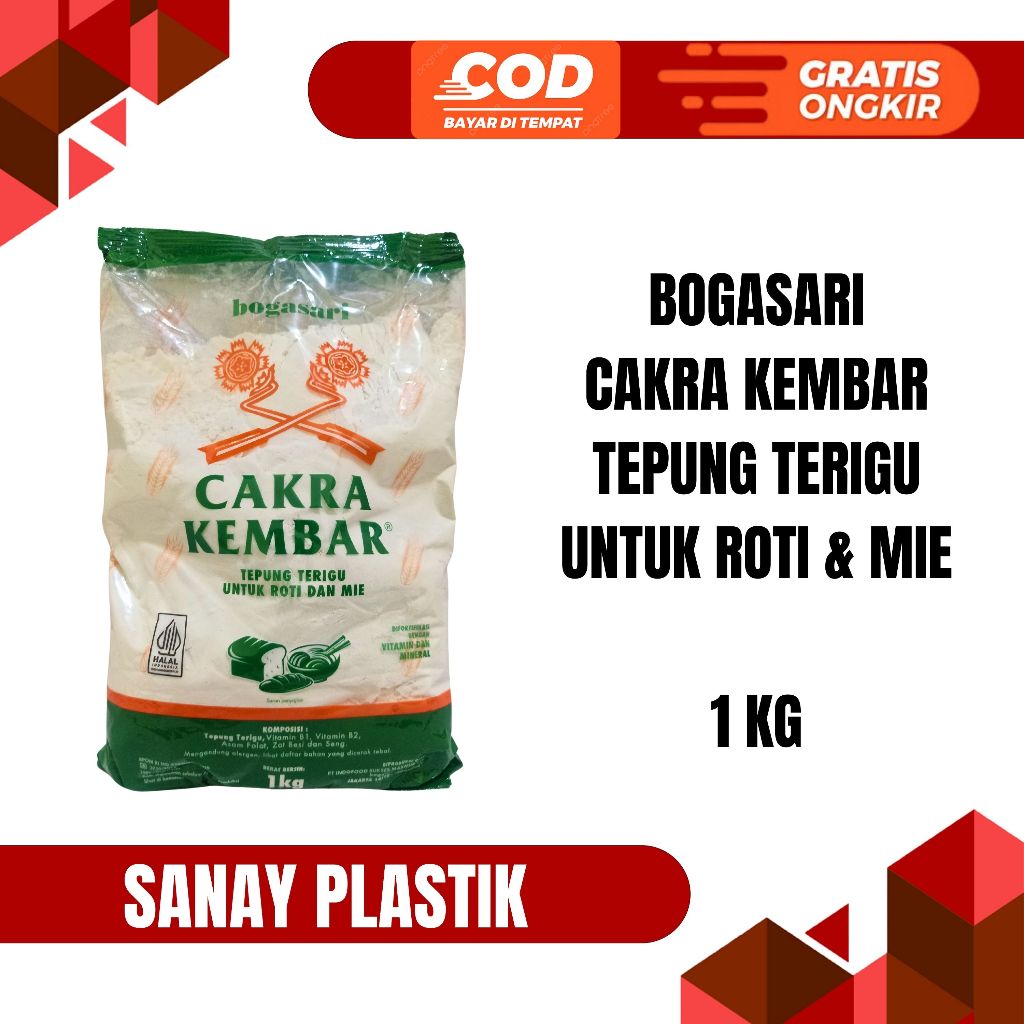 Jual TEPUNG TERIGU CAKRA KEMBAR 1 KG | Shopee Indonesia