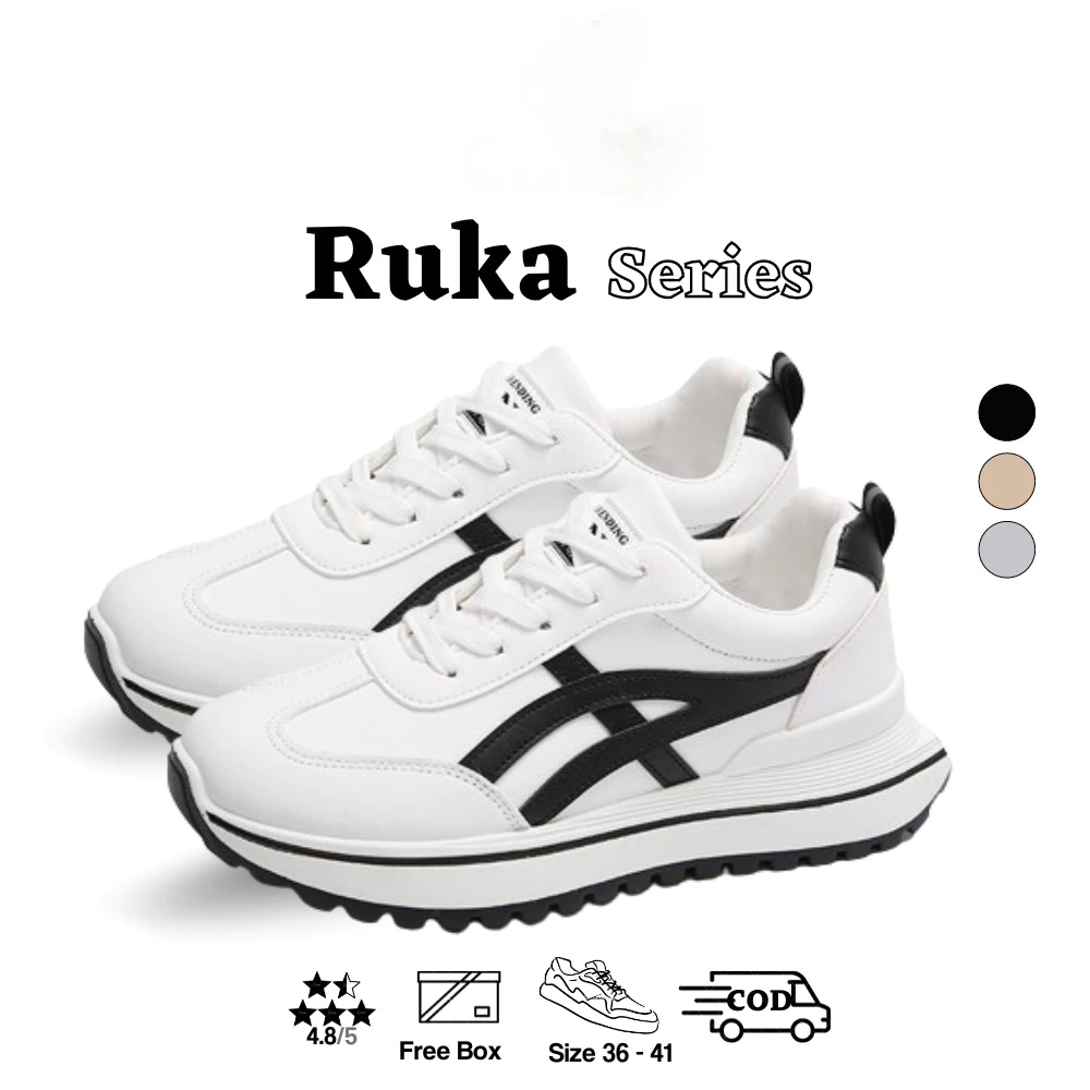 Jual KOII "Free Box" Size (36 -41) white sepatu sport cewek korean ...