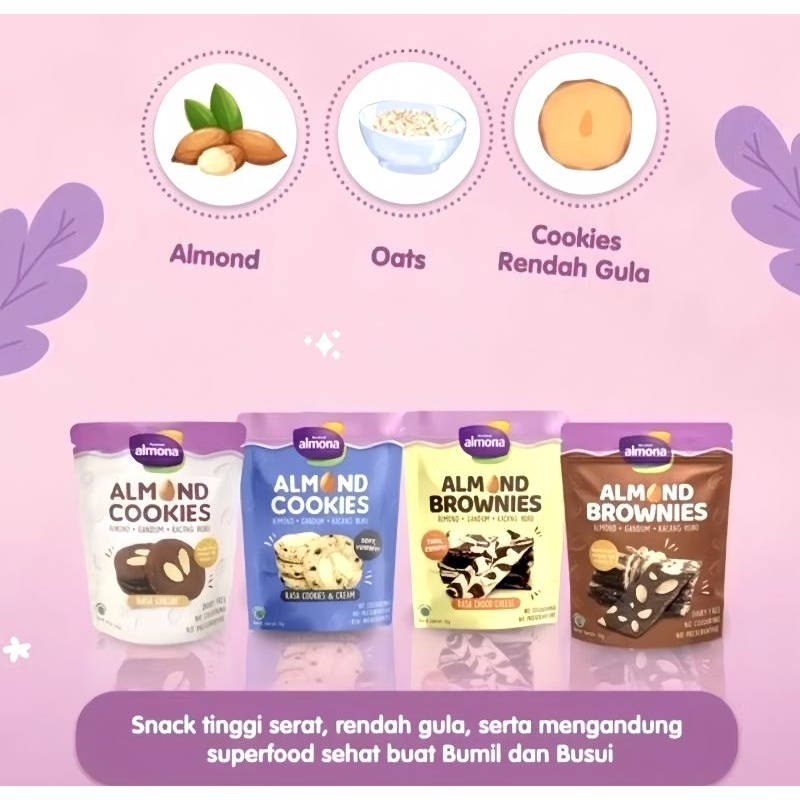 Jual ALMONA - ALMOND CEMILAN BROWNIES DAN COOKIES | Shopee Indonesia