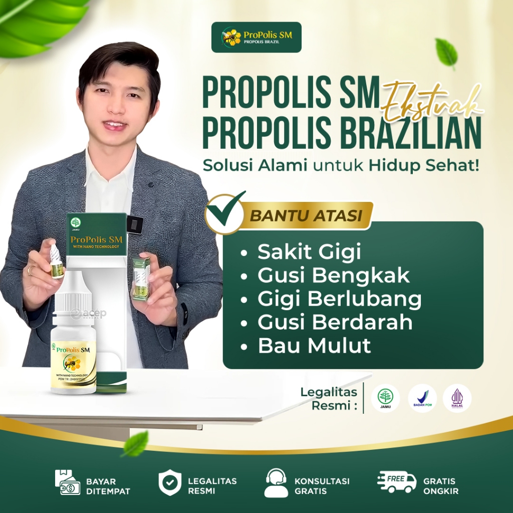 Jual Obat Sakit Gigi Propolis SM Sakit Gigi Berlubang Gigi Sensitif ...