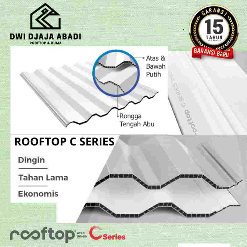 Jual ATAP DINGIN UPVC ROOFTOP TIPE C-SERIES | Shopee Indonesia