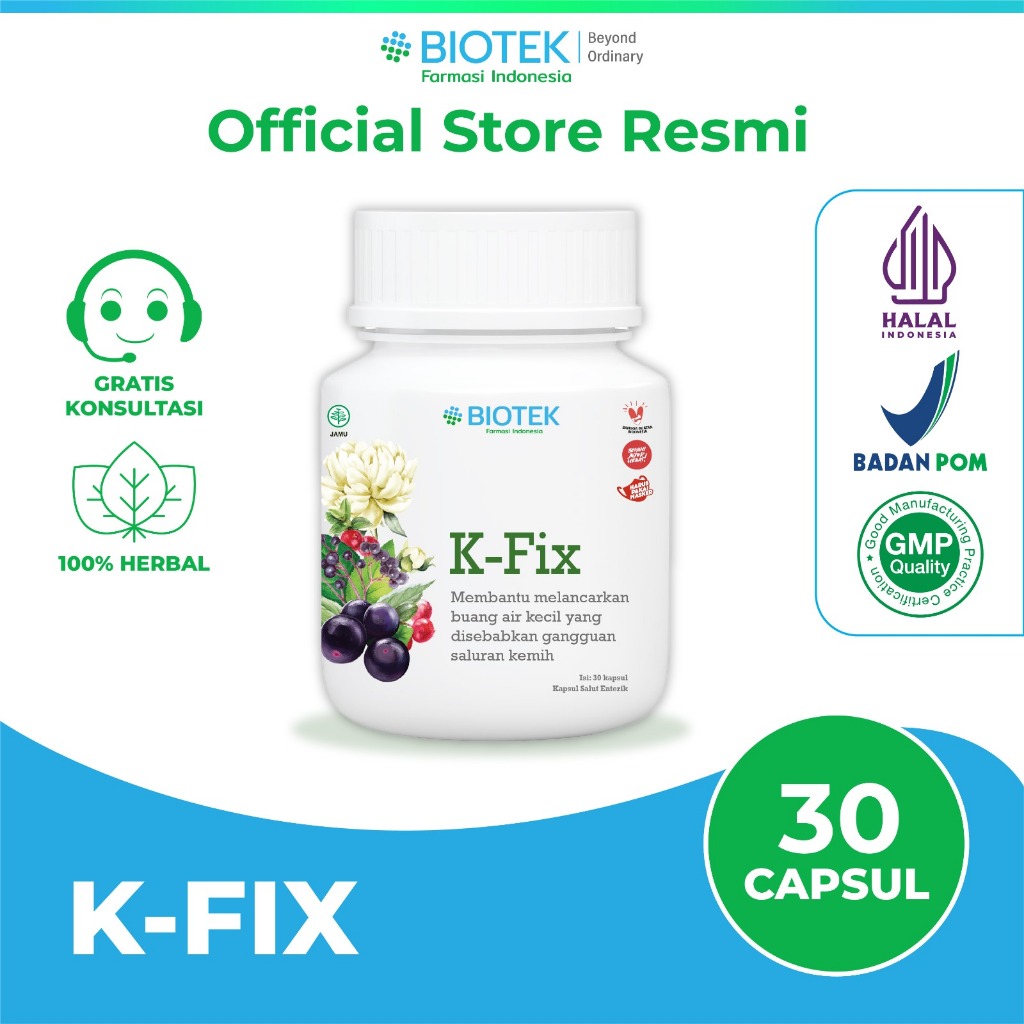 Jual Biotek - K Fix 30 Kapsul - Obat Ginjal - Infeksi Saluran Kemih ...
