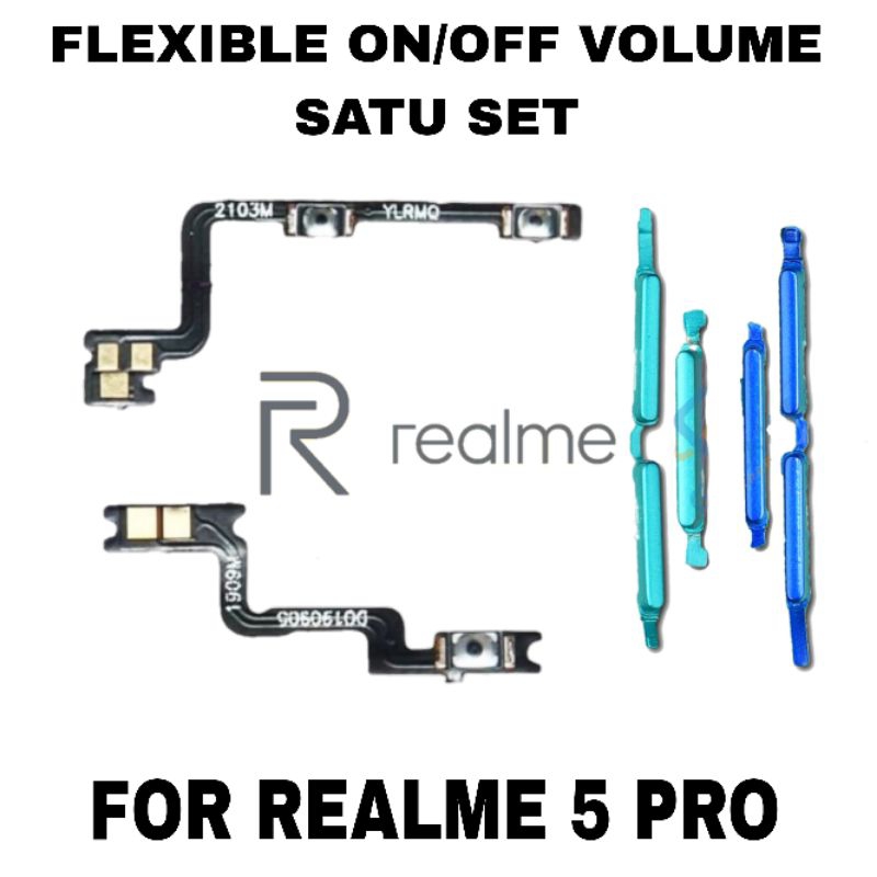 Jual TOMBOL SET FLEXIBLE ON OFF VOLUME REALME 5 PRO SATU SET KOMPLIT ORIGINAL | Shopee Indonesia