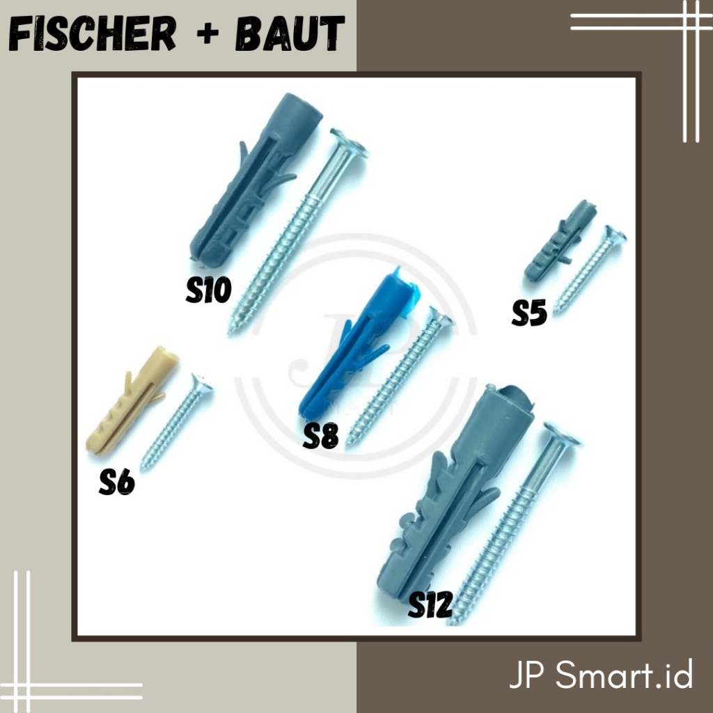 Jual Fischer +Scrub Set Baut dan Mur Tanam Pengencang pertukangan ...