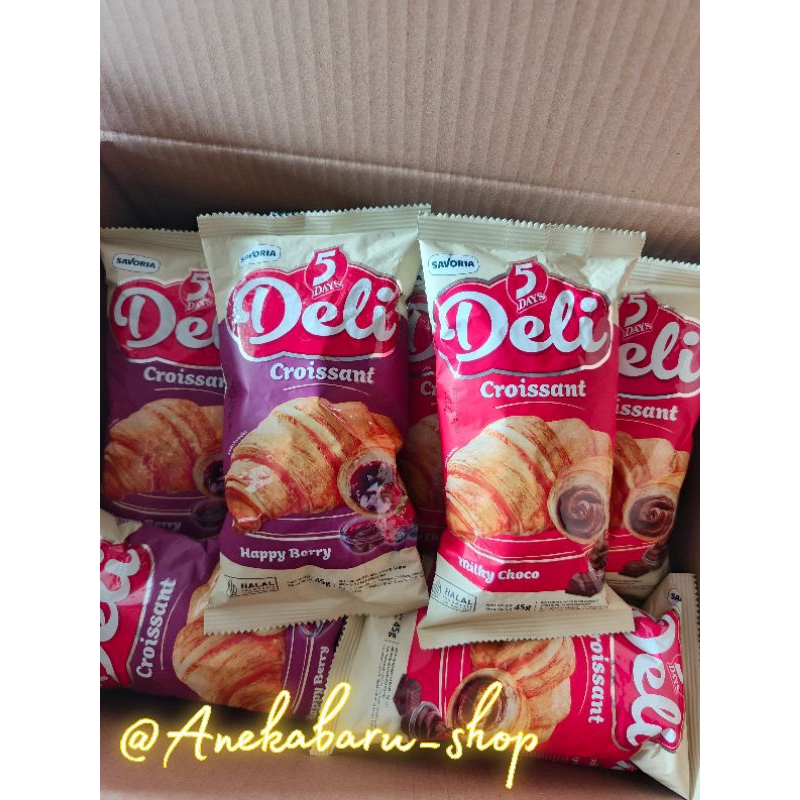 Jual DELI CROISSANT MILKY CHOCO 45g ( 1 DUS / 20 PCS ) | Shopee Indonesia