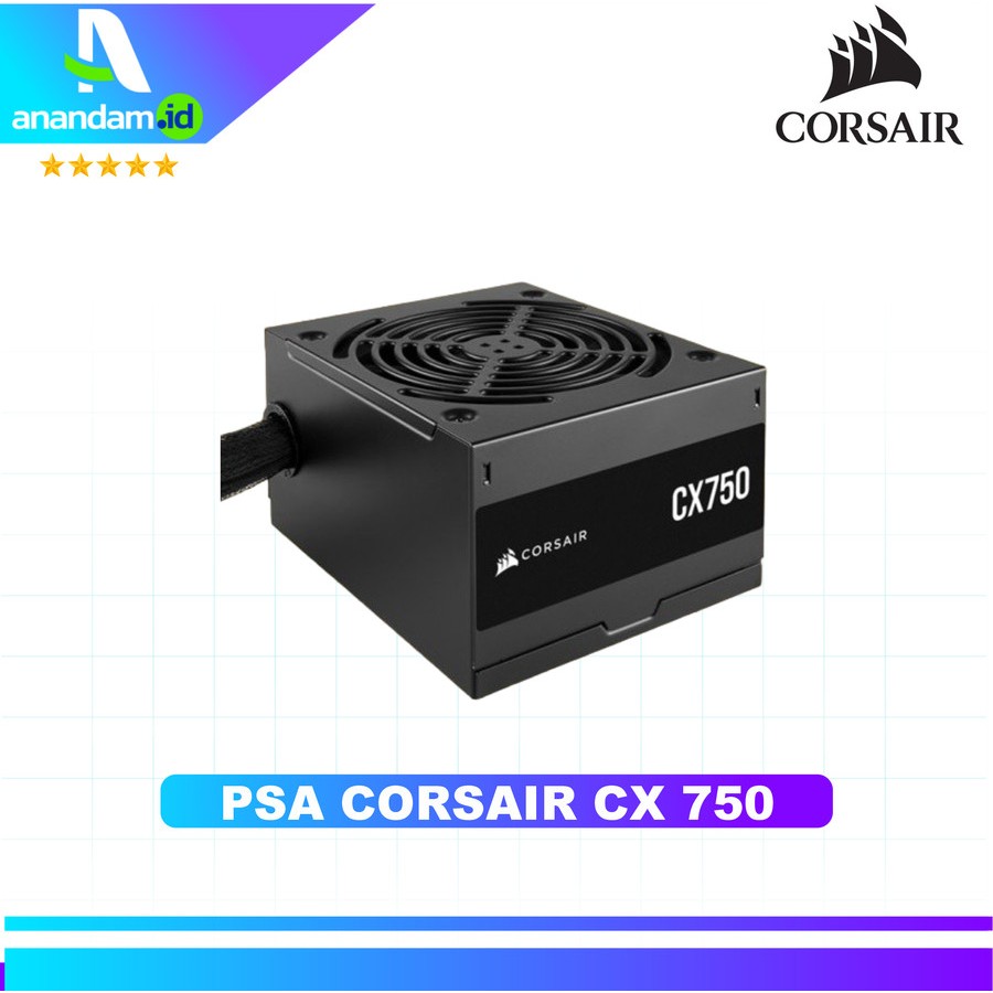 Jual Power Supply Corsair CX750 750 Watt 80 Plus Bronze Certified - PSU CX 750 750Watt | Shopee ...