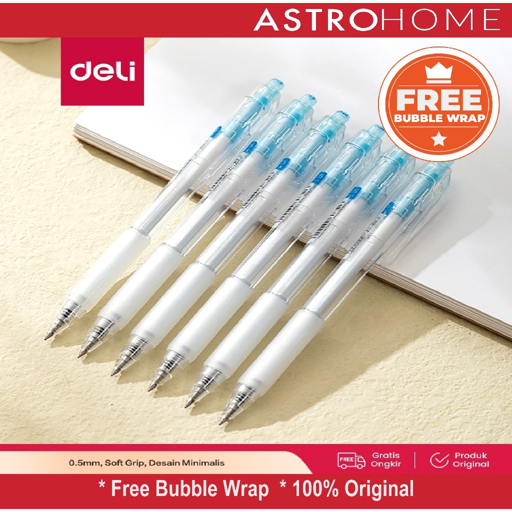 Jual Pulpen Cetek Ballpoint Bolpoin Gel Pen Deli Ball Point Pen G057 0 ...
