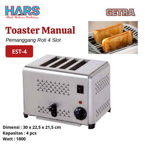 Jual Mesin Pemanggang Roti Tawar 4 Slot Manual EST-4 / Toaster 4 Slot ...