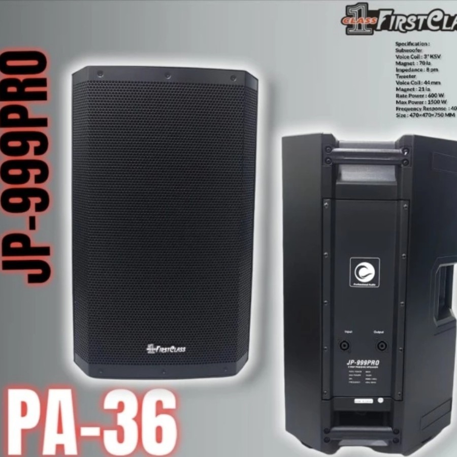 Jual Firstclass JP999 Pro PA36 PA 36 JP 999 Pro Speaker Pasif 15 Inchi ...