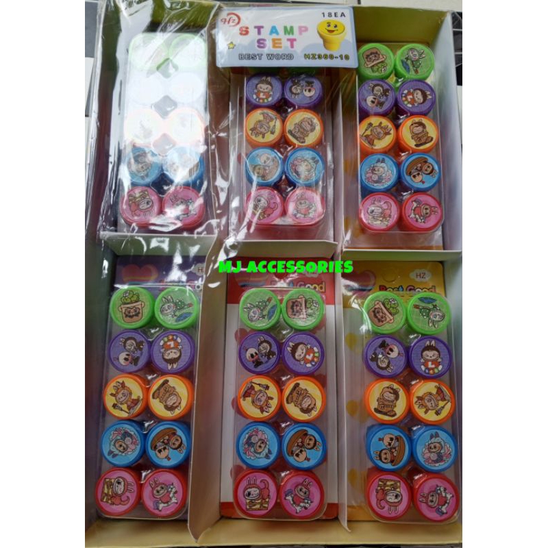 Jual Stempel Mainan Karakter Labubu Import / Cap Mainan Anak (10pcs ...