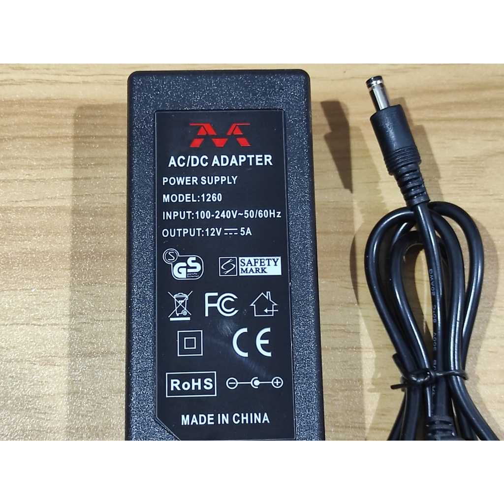 Jual Adaptor 12V 5A Adaptor Pompa DC merk M (VM) | Shopee Indonesia