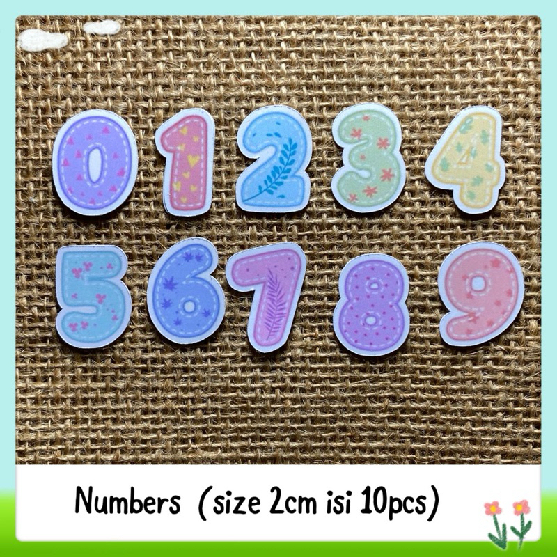 Jual 10pcs sticker tempelan glossy number / stiker angka | Shopee Indonesia