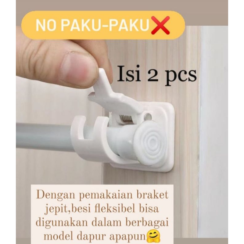 Jual Bracket jepit tiang fleksibel (sepasang) | Shopee Indonesia