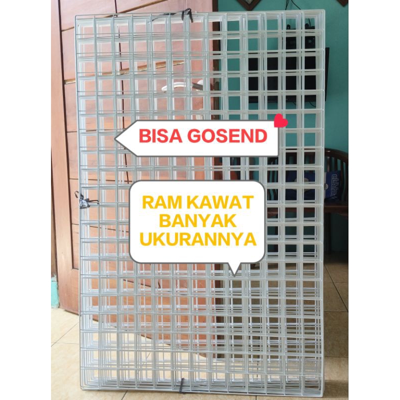 Jual {COD} RAM KAWAT PAJANGAN DINDING 115×75 CM,RAK DINDING DISPLAY ...