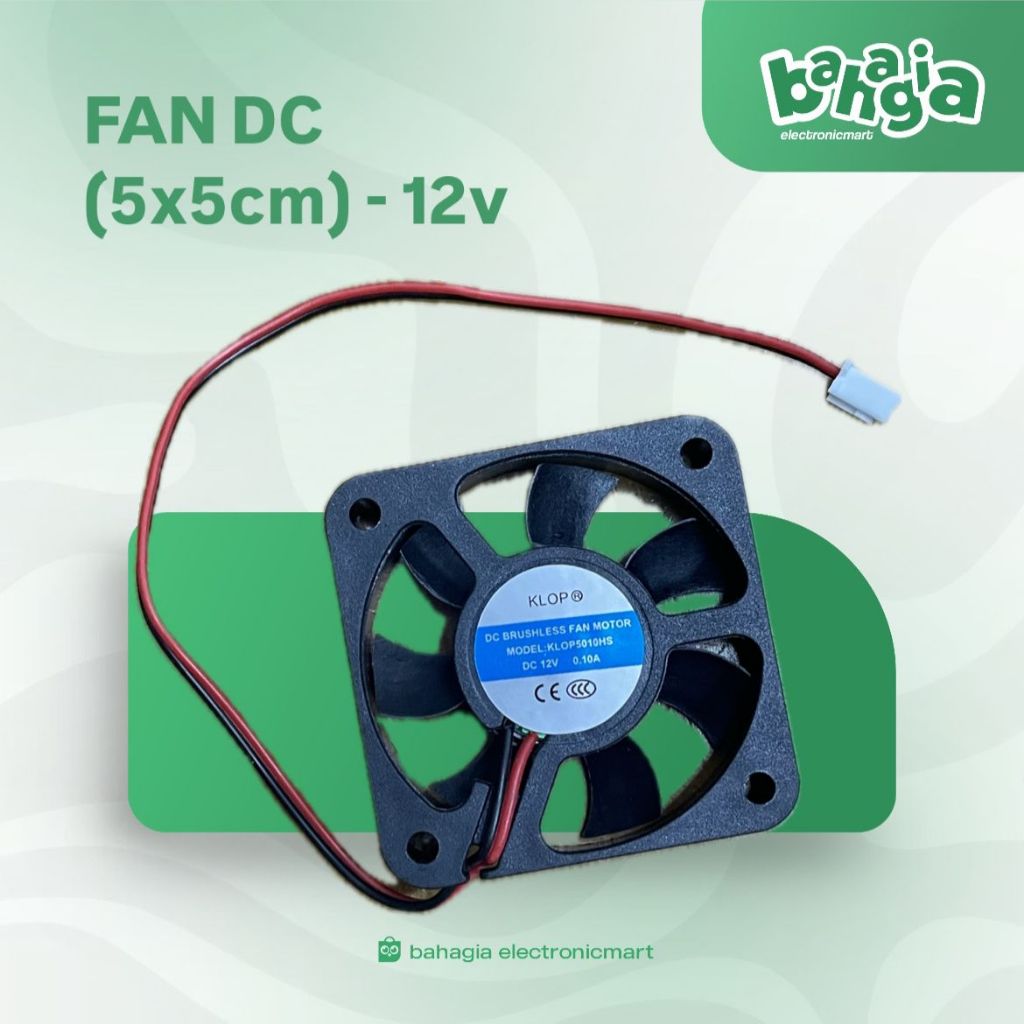 Jual Cooling Fan DC 5cm / 5 cm 12v / 12 volt exhaust kipas pendingin | Shopee Indonesia