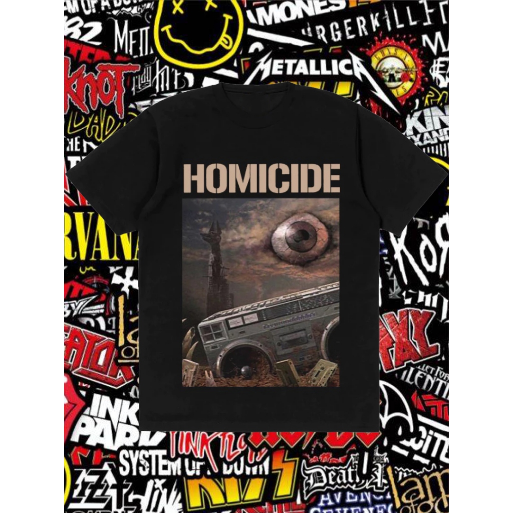Jual KAOS T-Shirt BAND HOMICIDE-ILLSHUREKSUN 10th Bahan Tebal Cotton ...